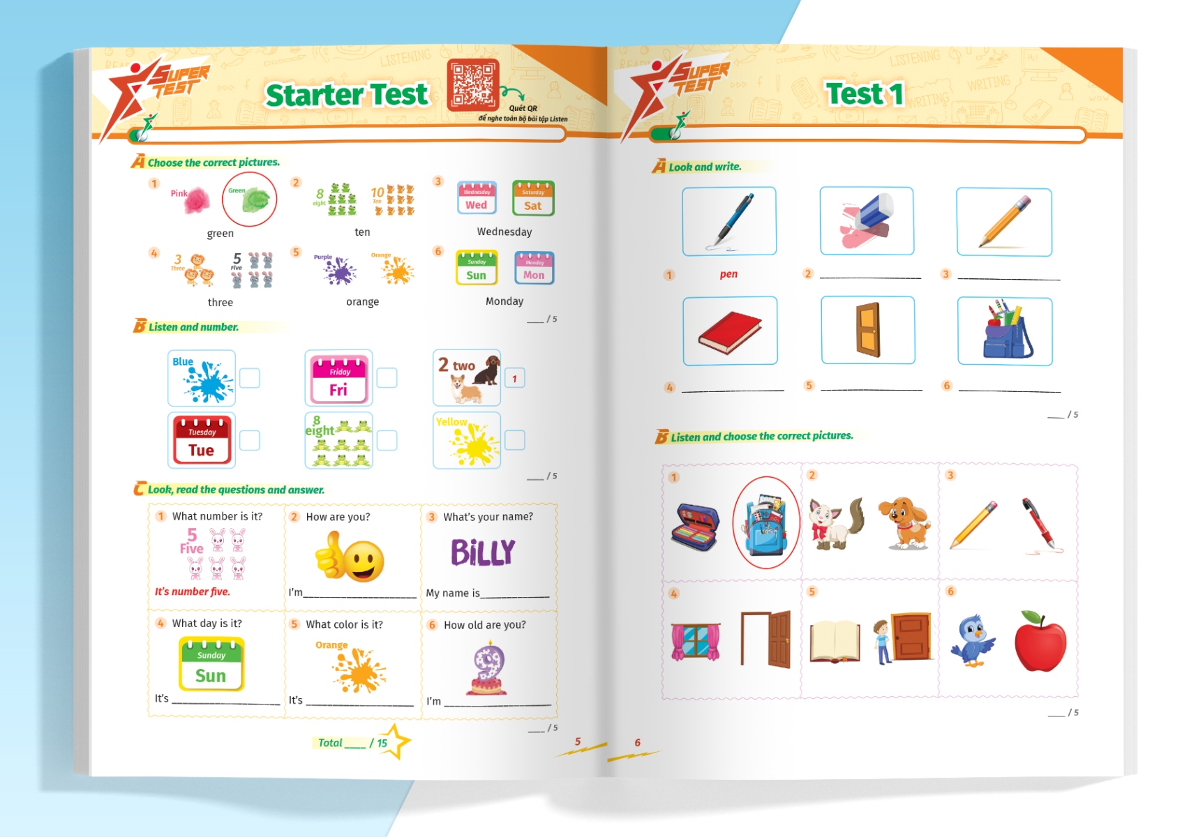 Super Test - Đề Kiểm Tra Nhanh Tiếng Anh Cho Học Sinh Lớp 2 | Newshop.vn
