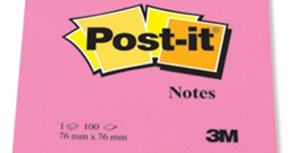 Giấy Notes 3x3 3M 654 Hồng | Newshop.vn